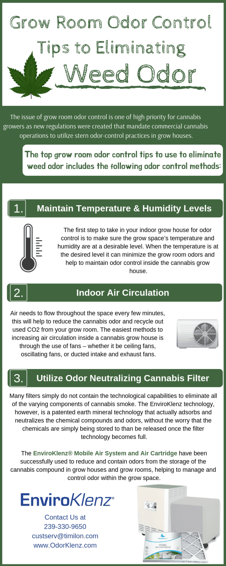 Odor Control Solutions for Indoor Cannabis Grow Rooms